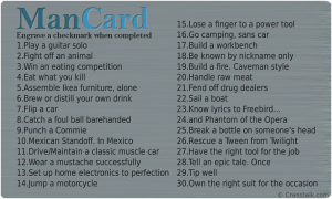 The Modern Man Card – Crasstalk